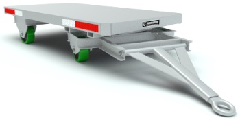 Fifth-Wheel-Steer Trailers - 5K Steel Deck: Material Handling Equipment